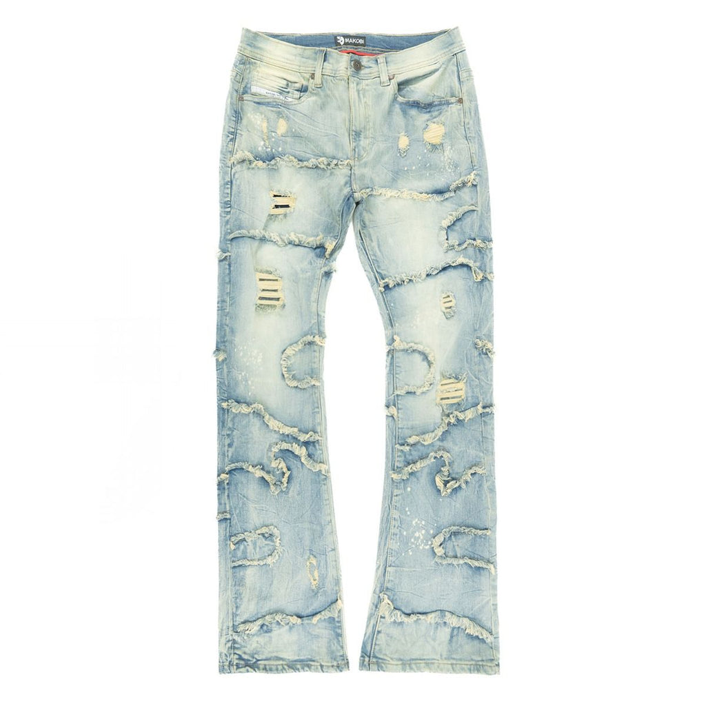 MAKOBI PASTONI STACKED JEANS